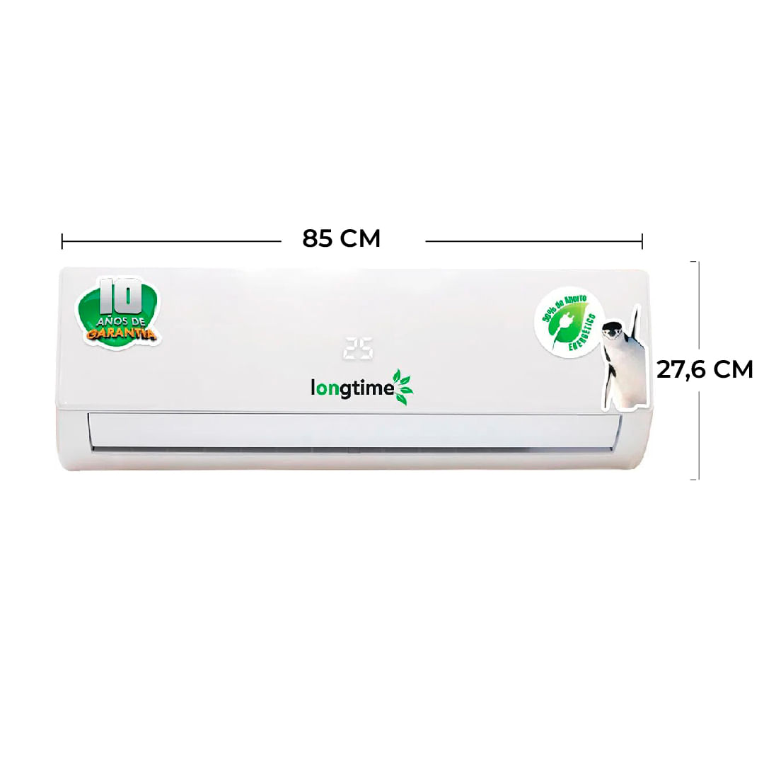 Aire Acondicionado Longtime Alta Eficiencia Blanco 18000 BTU
